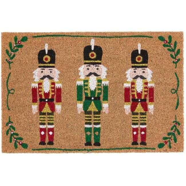 The Rugs Quality Coir Christmas Nutcracker Doormat - Festive