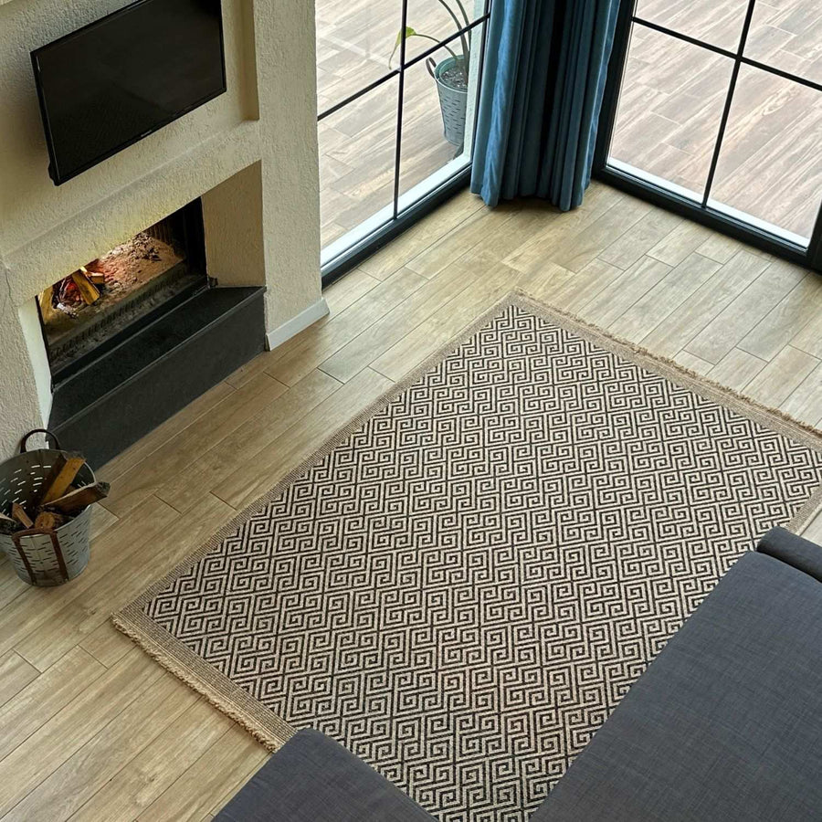 Jute-Look Dark Grey Outdoor Rugs for Garden | Durable – The Rugs