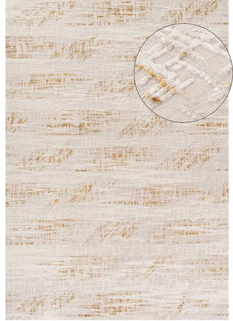 The Rugs Carmel Cream-Gold Abstract Rug - Stylish Comfort