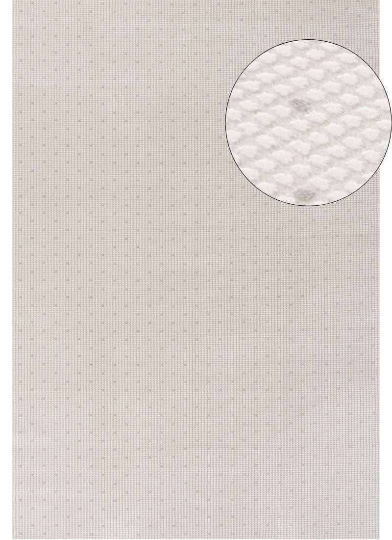 The Rugs Carmel Cream-Grey Dots Rug for Stylish Comfort