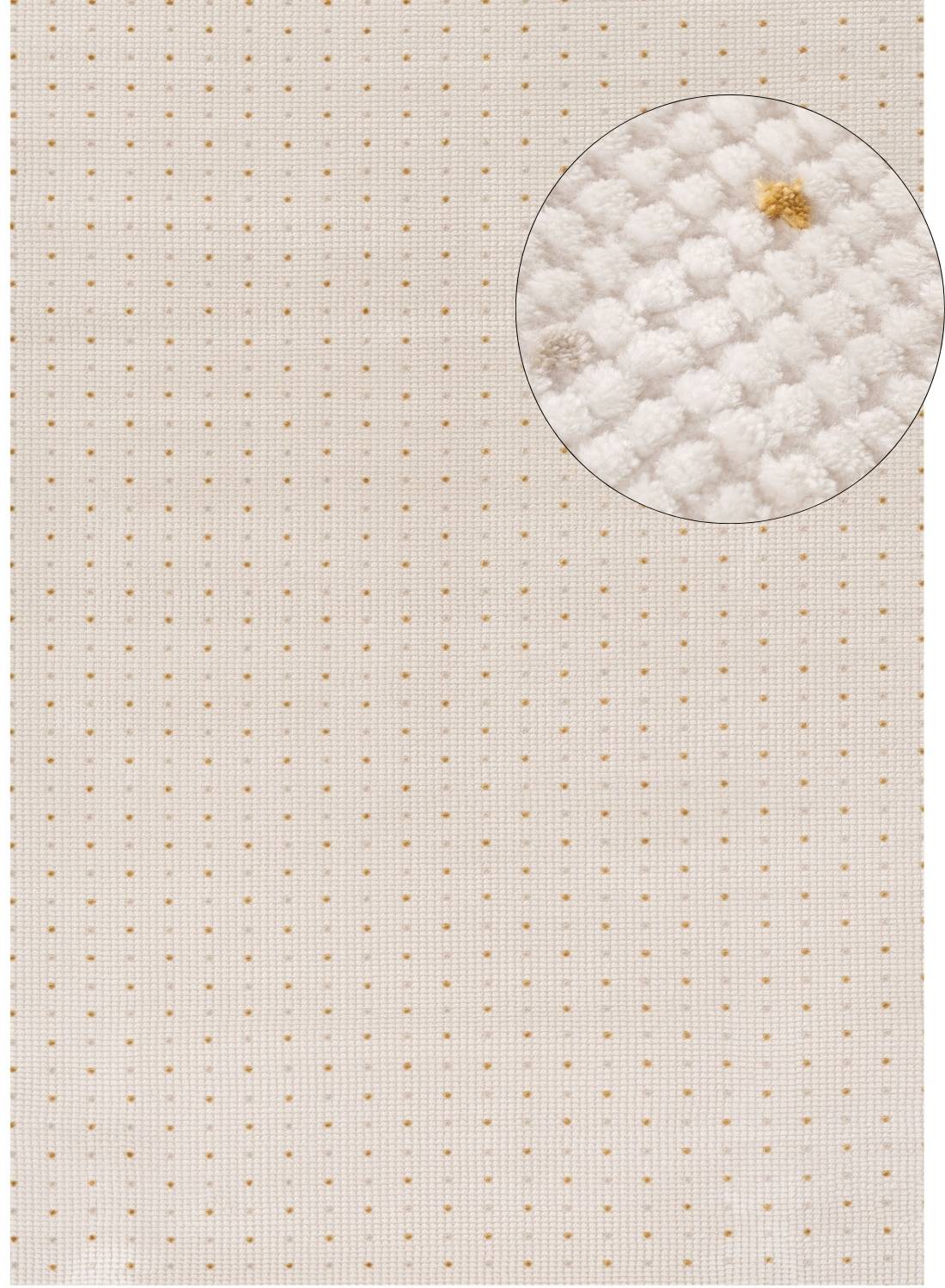 The Rugs Carmel Cream-Gold Dots Rug - Stylish Comfort
