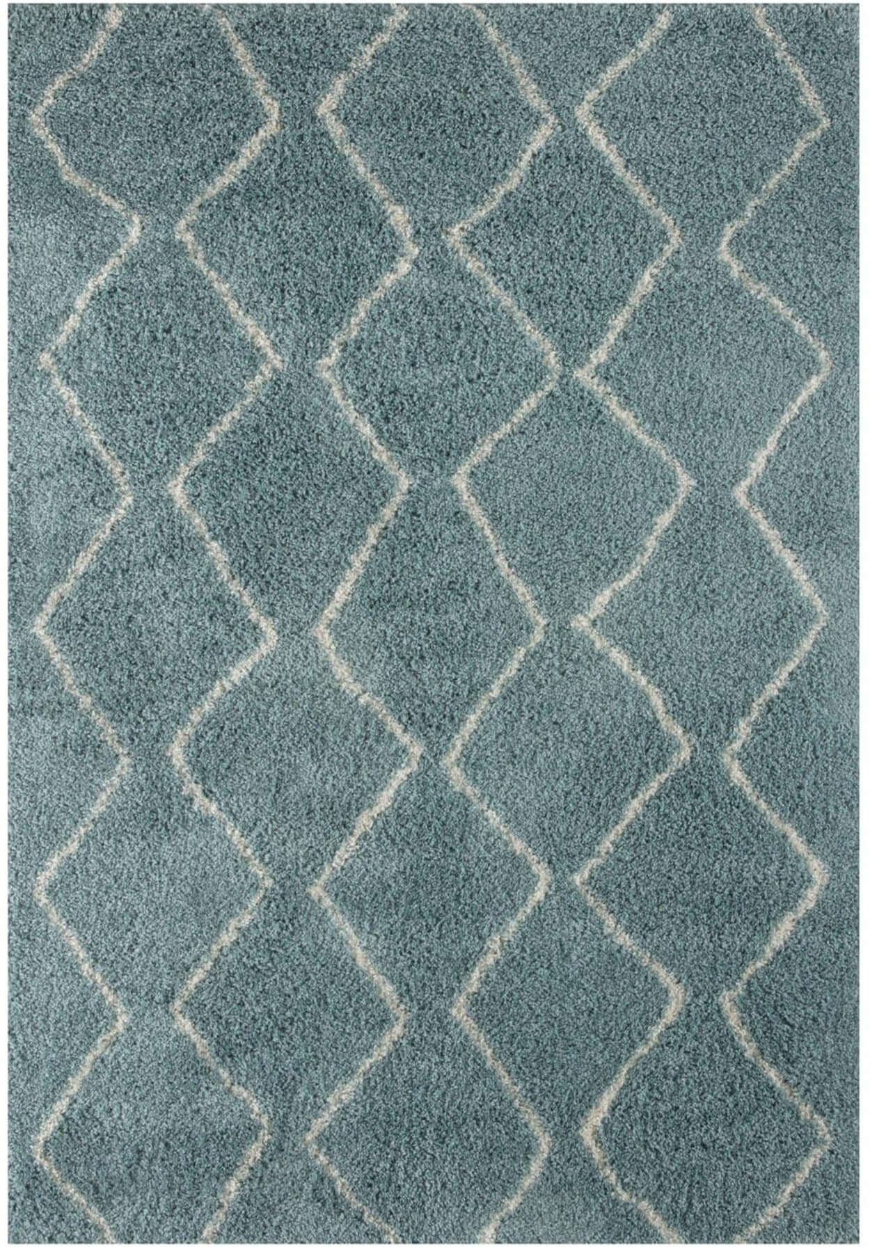 Moroccan Duck Egg Blue Shaggy Rug | 850 – The Rugs