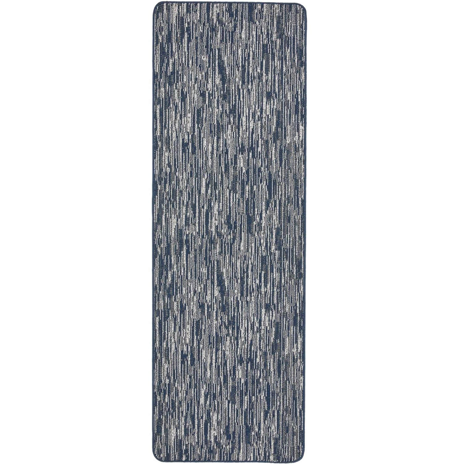 The Rugs Washable Broken Striped Blue Mat - Quality & Style