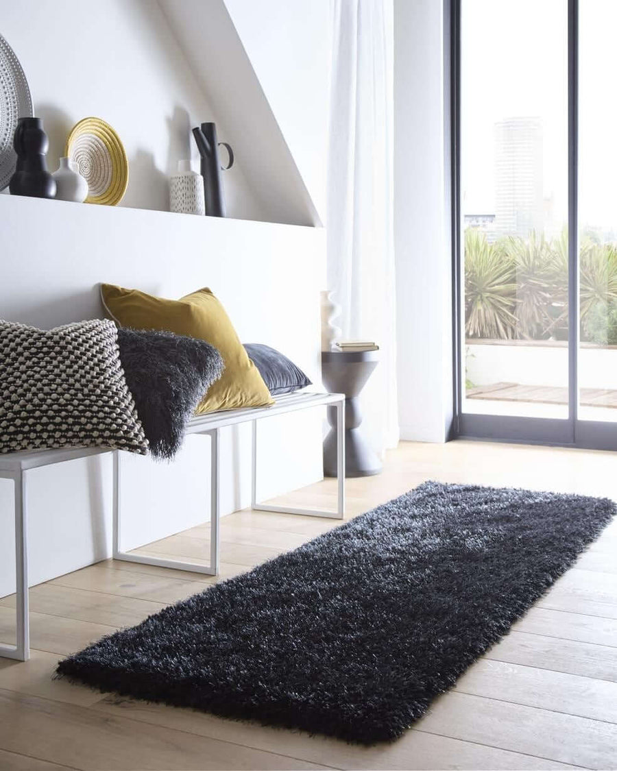 Chicago Black Shaggy Rug | Contemporary Comfort | The Rugs