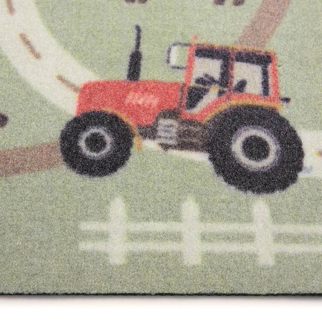 The Rugs Quality Play Kids Farm Track Mat - Soft Comfort