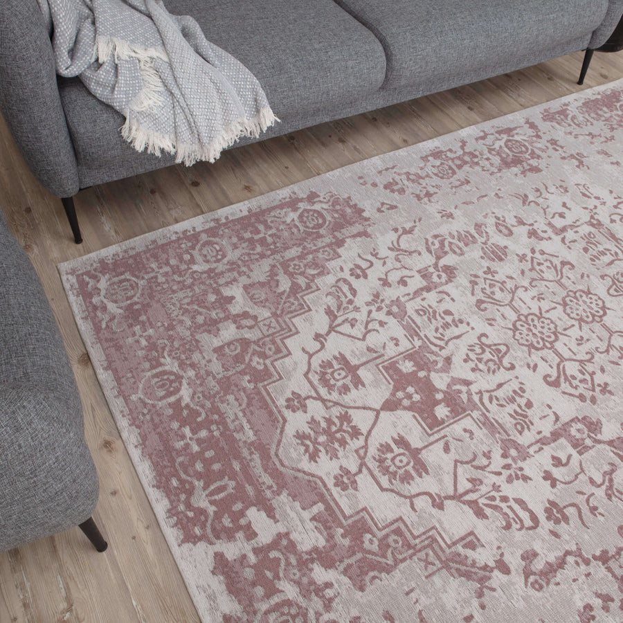 Washable Rug Carina Pink: Stylish & Easy-Care Home Decor
