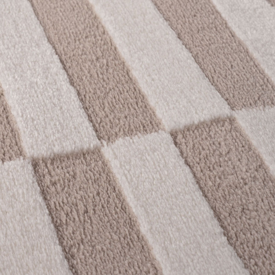 The Rugs Loft Striped Beige Rug - Quality Comfort & Style