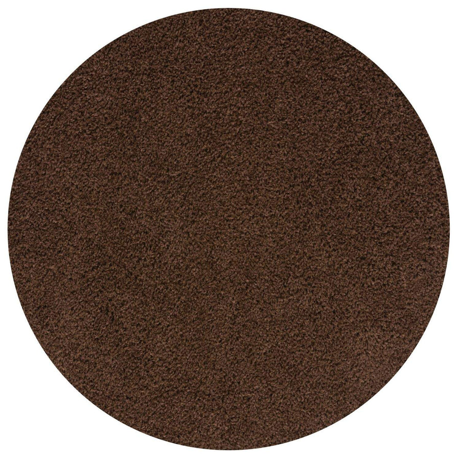 Premium Shaggy Rug Plain Brown Rectangle Shape | The Rugs