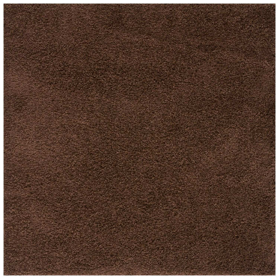 Premium Shaggy Rug Plain Brown Rectangle Shape | The Rugs