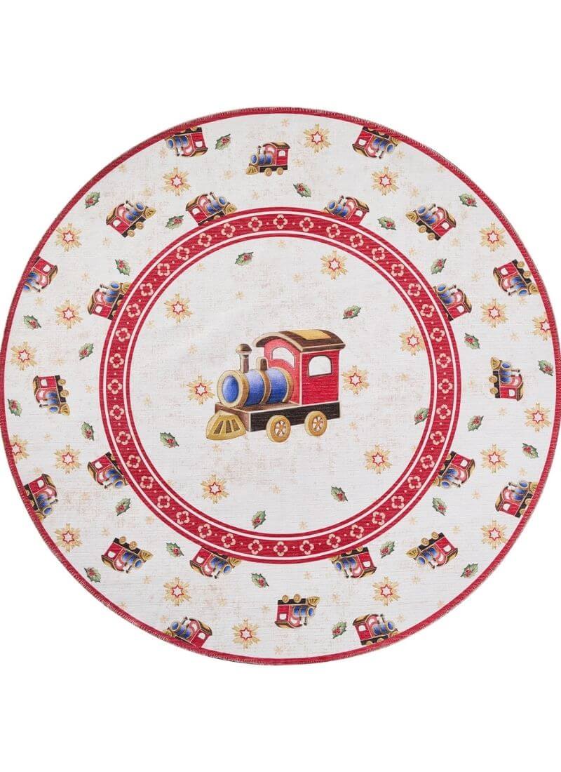 The Rugs Quality Toy's Train Christmas Rug 160cm Stylish