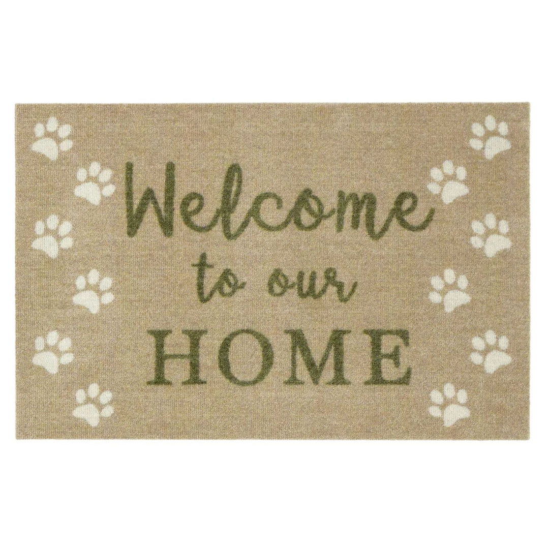 The Rugs Quality Washable Pet Welcome Paws Mat - Durable