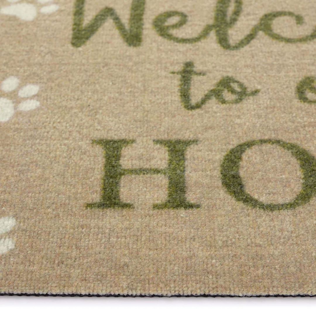 The Rugs Quality Washable Pet Welcome Paws Mat - Durable
