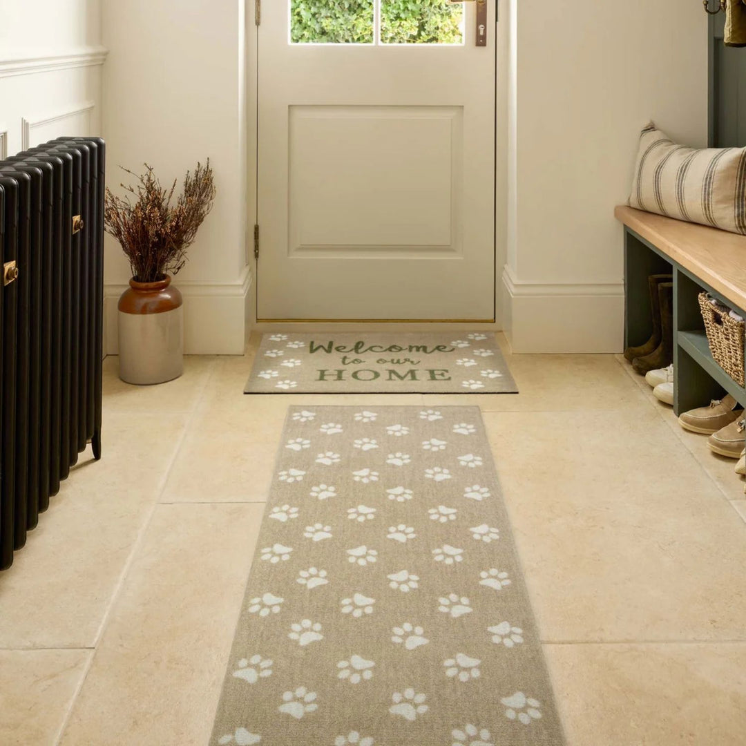 The Rugs Quality Washable Pet Welcome Paws Mat - Durable