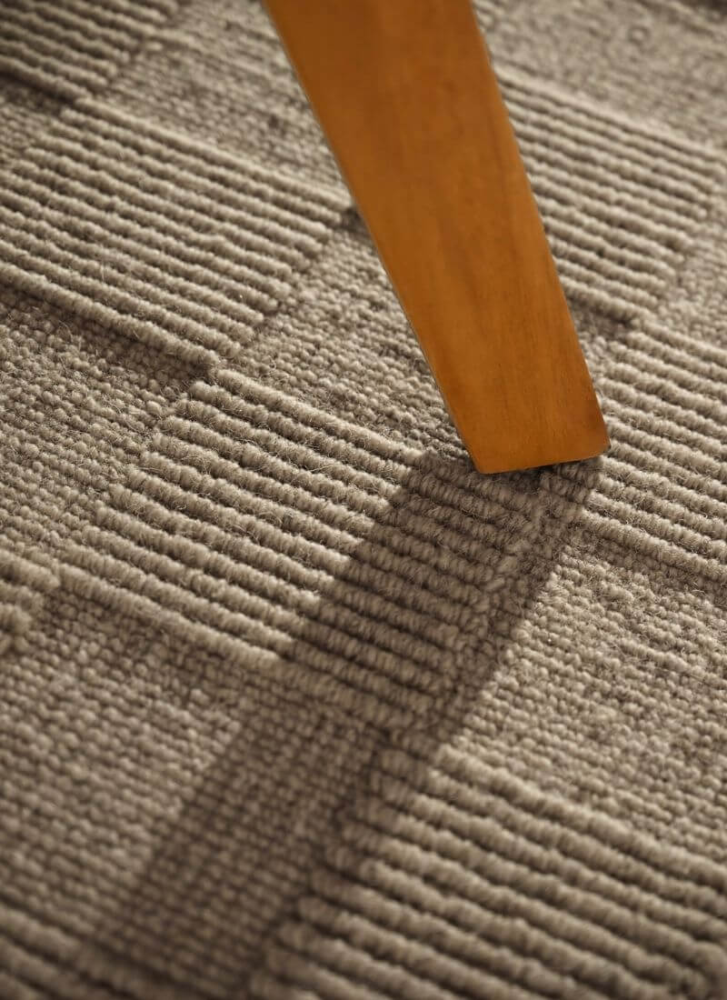 The Rugs Scala Handwoven Wool Rug Grey Beige Quality Comfort