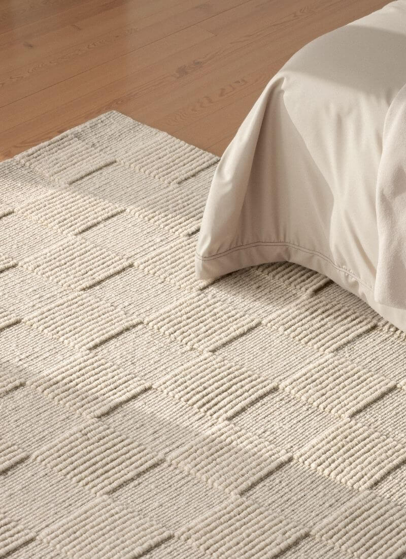 The Rugs Scala Handwoven Wool Rug White - Quality Comfort