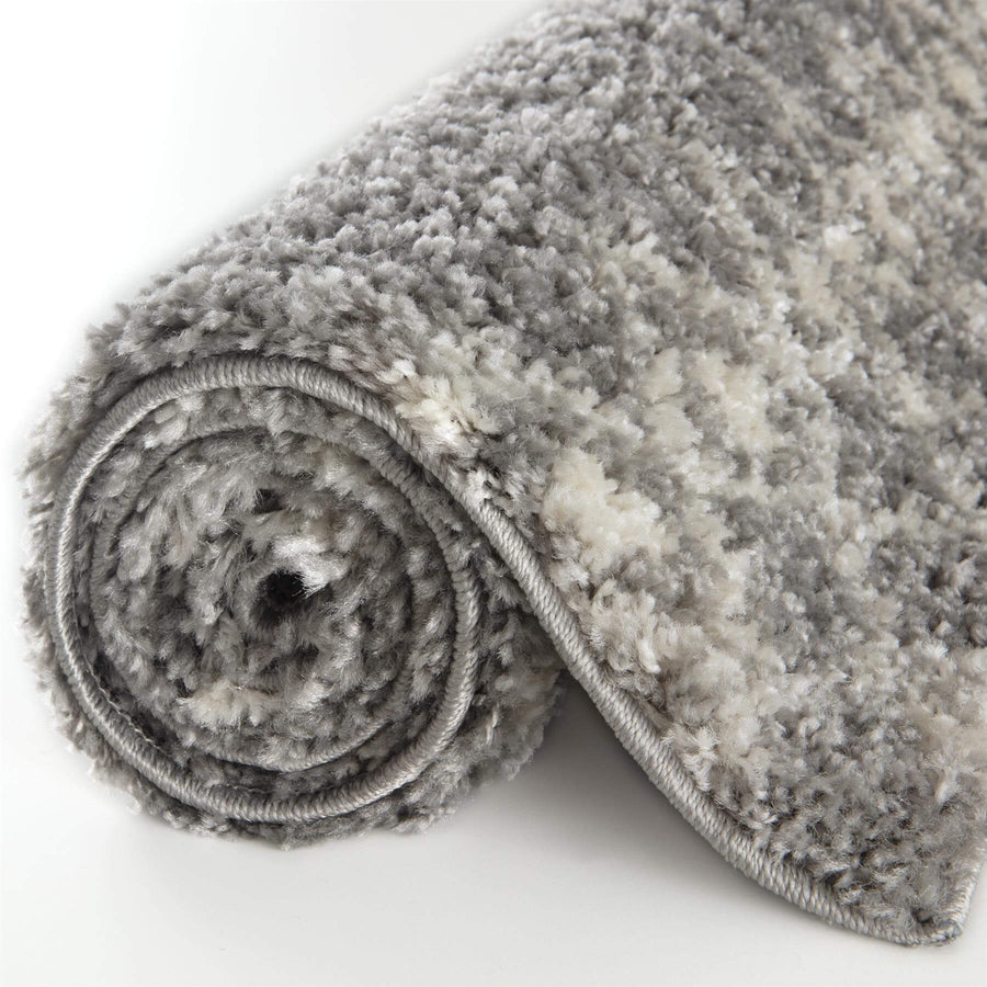 Moroccan Grey Shaggy Rug | 30mm Pile | - The Rugs