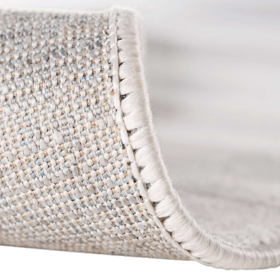 The Rugs Living Room Rug - Montana Plain Rug in Grey & Cream