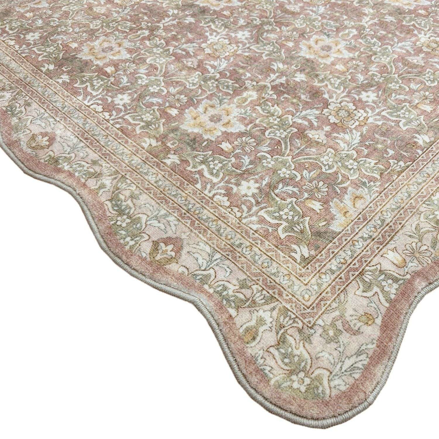 The Rugs Classical Summer Bloom Rug - Beige Floral Design