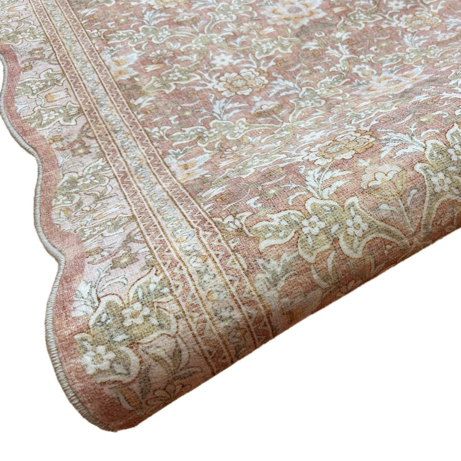 The Rugs Classical Summer Bloom Rug - Beige Floral Design