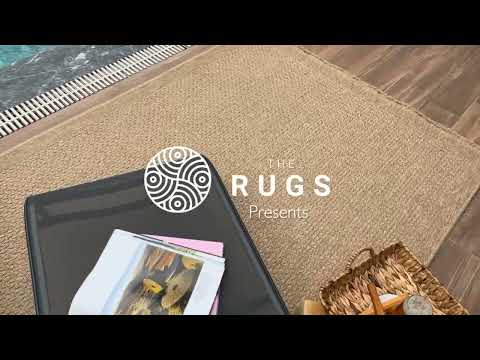Jute-Look Dark Grey Outdoor Rugs for Garden | Durable