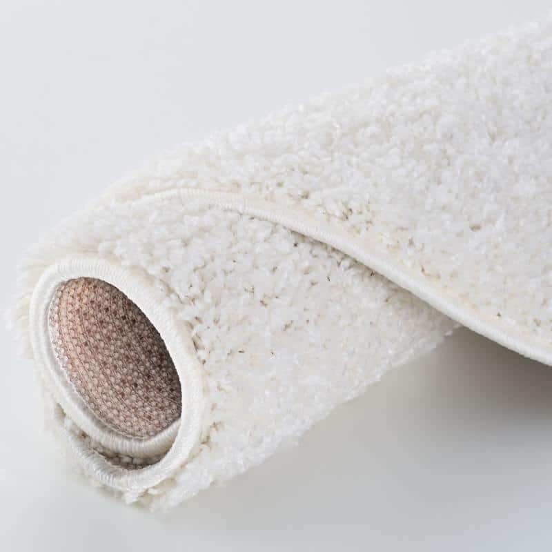 The Rugs Area Rug - Modern Luxury Shaggy Rug Solid White