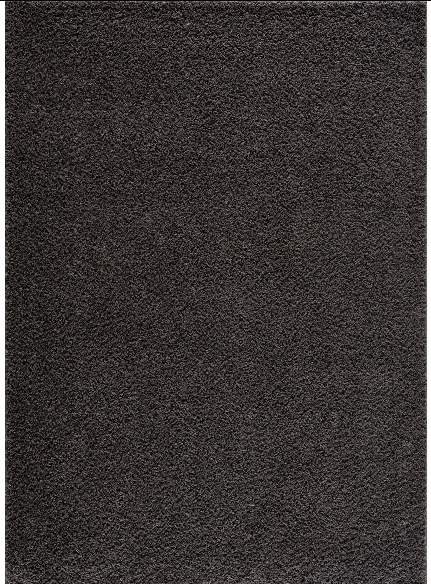 Shaggy Rug Plain Dark Grey Rectangle Shape | The Rugs