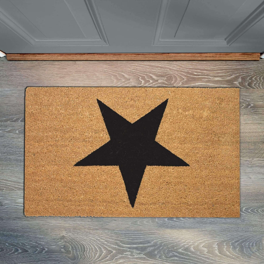 The Rugs Premium Coir Doormat Star Design 45X75cm - Stylish