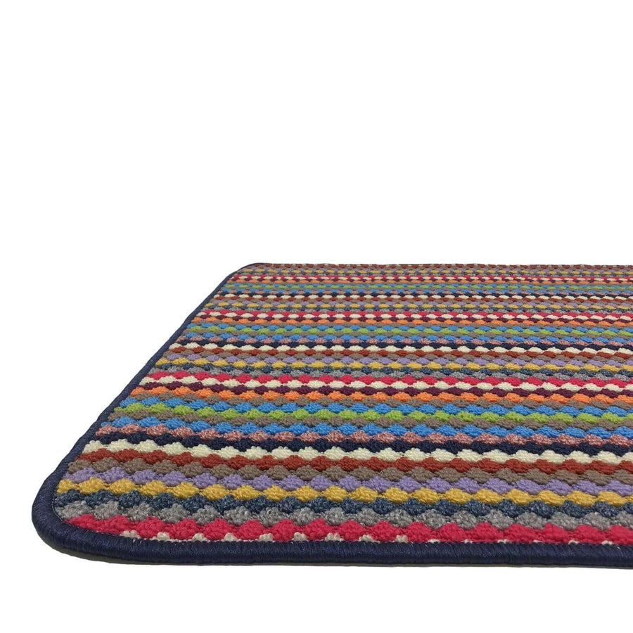 Washable Designer Mats Stripe Design in Multicolour | The Rugs